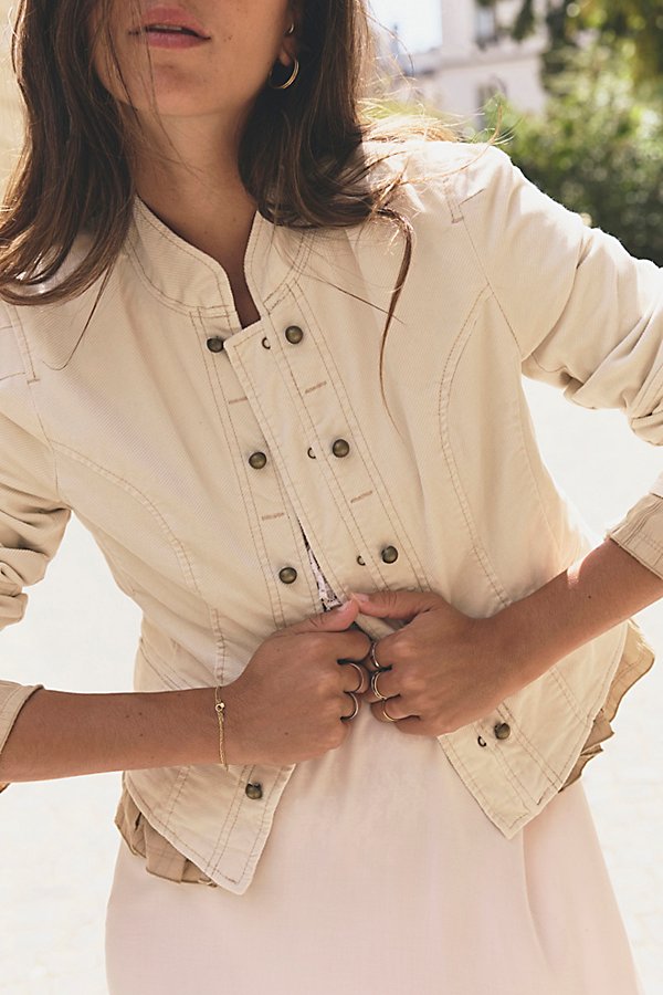 FREE PEOPLE Free People Cloud Nine Ruffle Band Jacket